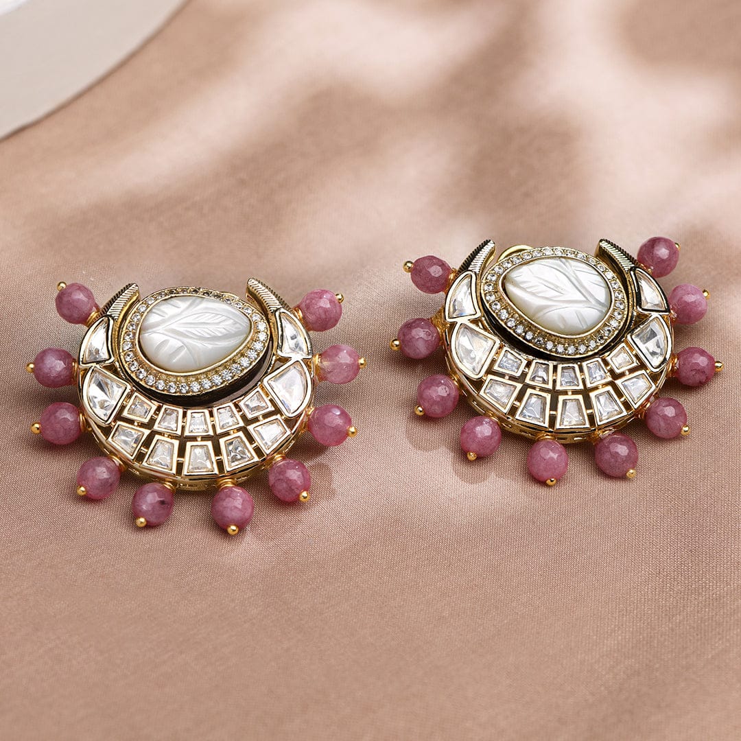 Blingy Red Stud Earrings Sparkle with Bold Red Glam – Jewels by Radhika