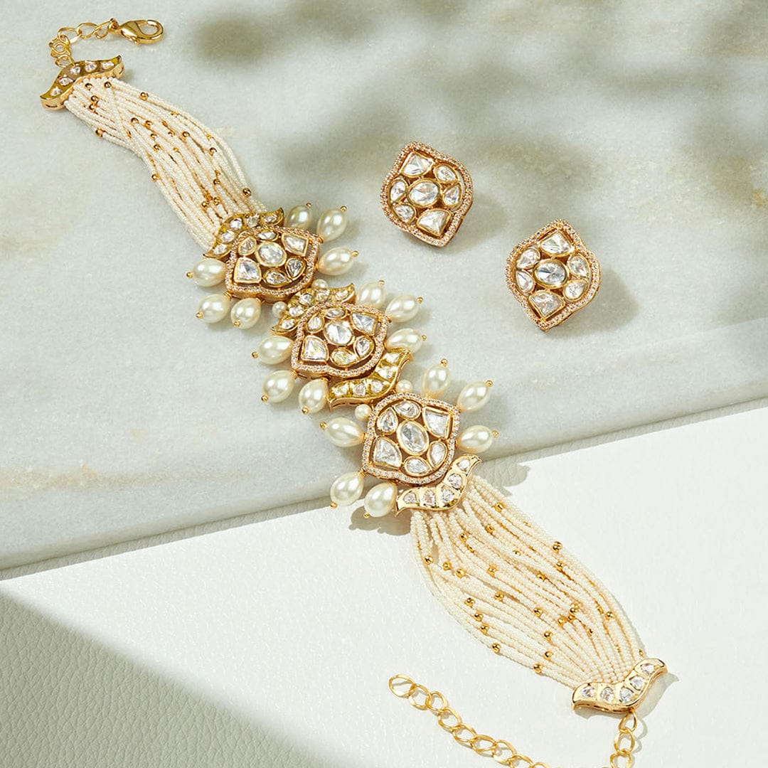 Classic White Choker Set Joules by Radhika | Shop Now